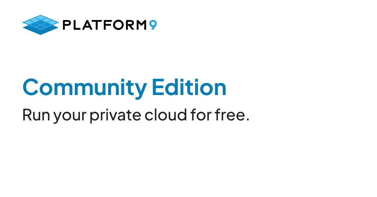 Private Cloud Director Community Edition | Platform9